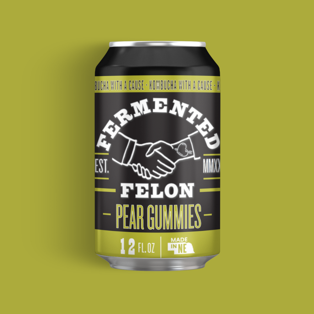 Pear Gummy Kombucha Cans (4-Pack) – Fermented Felon Inc
