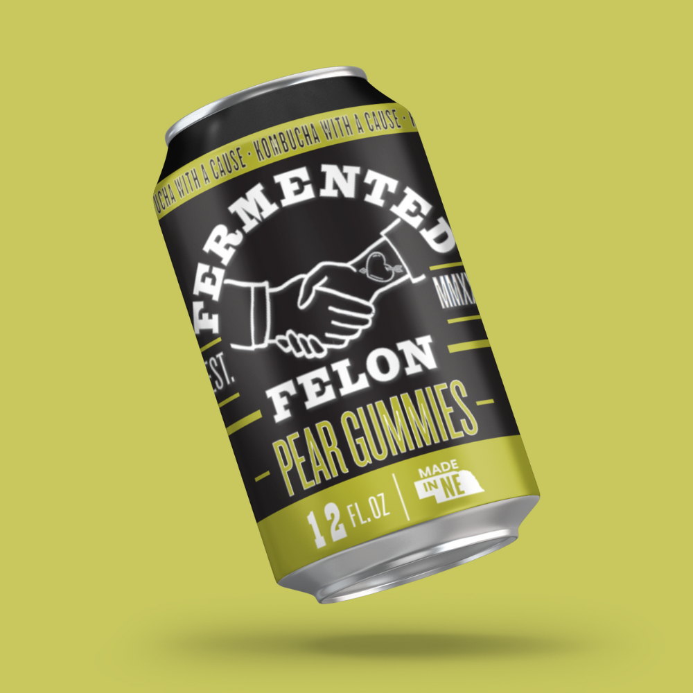 Pear Gummy Kombucha Cans (4-Pack) – Fermented Felon Inc
